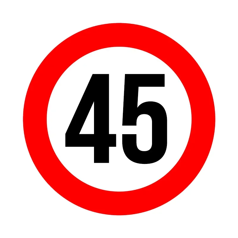 Fashion Creative Speed Limit 45 Km Car Sticker Pvc Personality ...