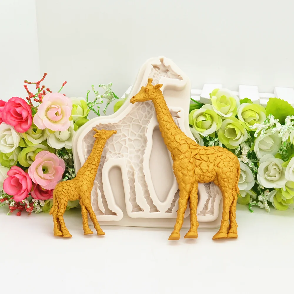Silicone Mold Cute Giraffe Resin Kitchen Baking Tools For DIY Cake ...