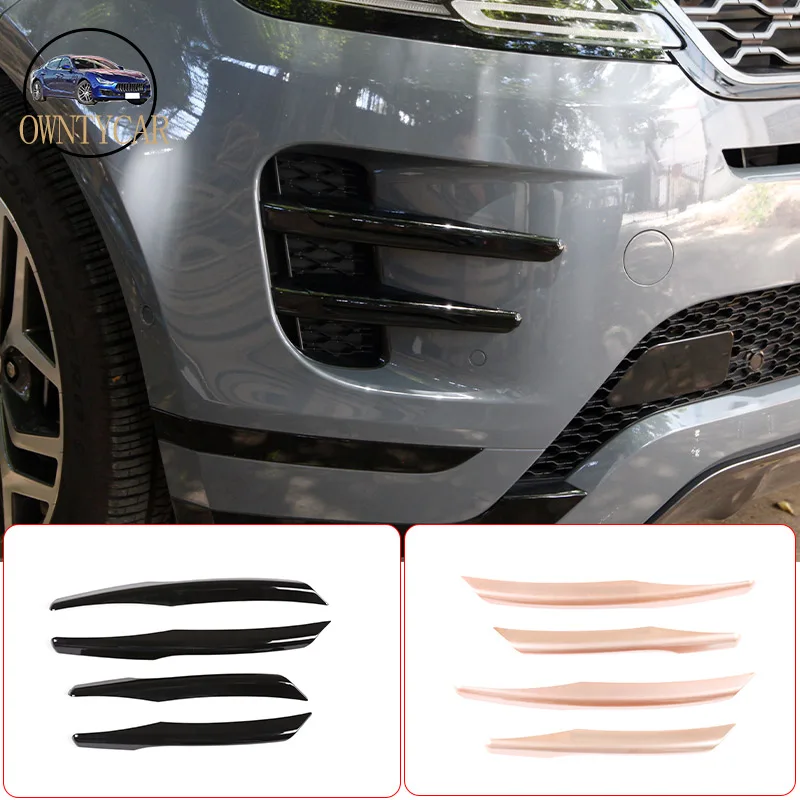4 Pcs ABS Glossy Black Front Fog Lamp Cover Trim For Land Rover Evoque ...