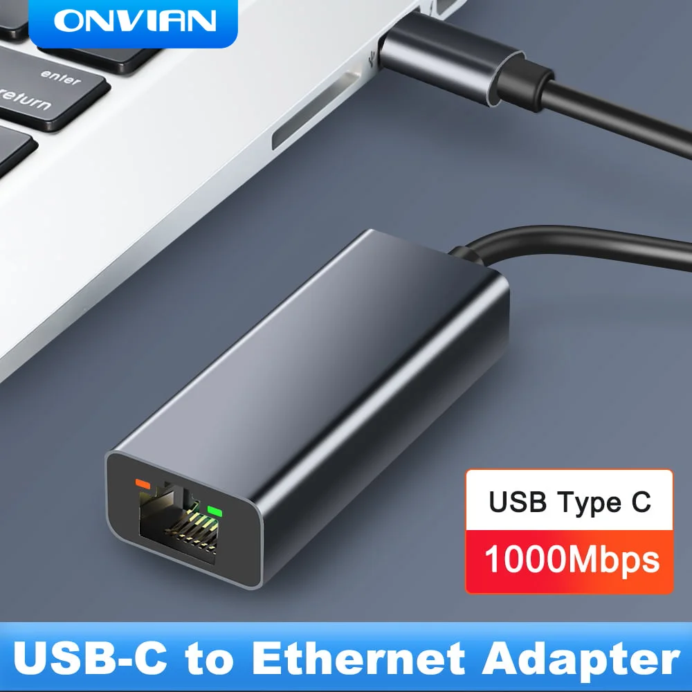 Onvian USB C 이더넷 USB C MacBook Pro 용 RJ45 Lan 어댑터 삼성 Galaxy S9/S8/Note ...