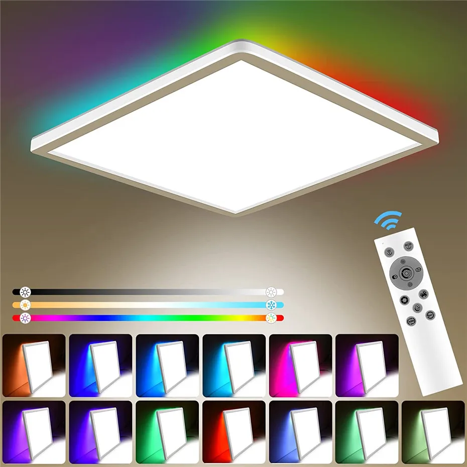 Square-RGB-LED-Ceiling-Light-Smart-Ceiling-lamps-APP-Remote-Control ...