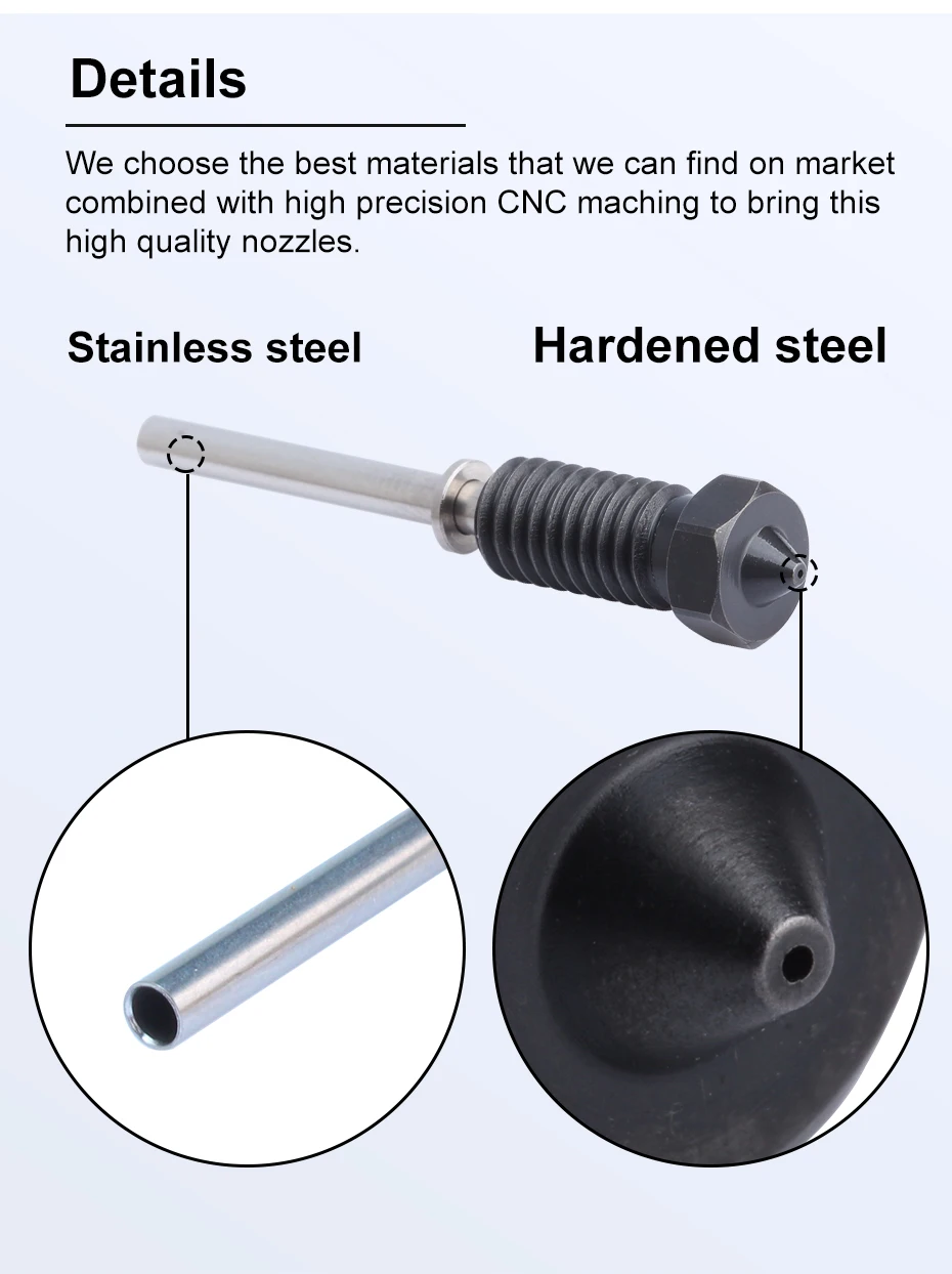 TUN Unity Nozzle Hardened steel nozzle