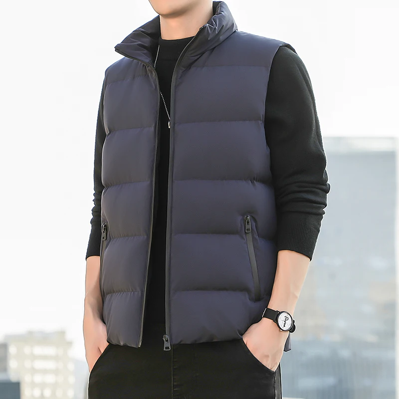 Winter-Vest-Jacket-Men-s-Casual-Trendy-Zipper-Pocket-Warm-Cotton-padded ...