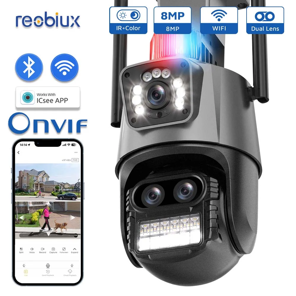 9MP-4K-Wifi-IP-Camera-Three-Lens-Outdoor-Surveillance-CCTV-Multiple-AI ...