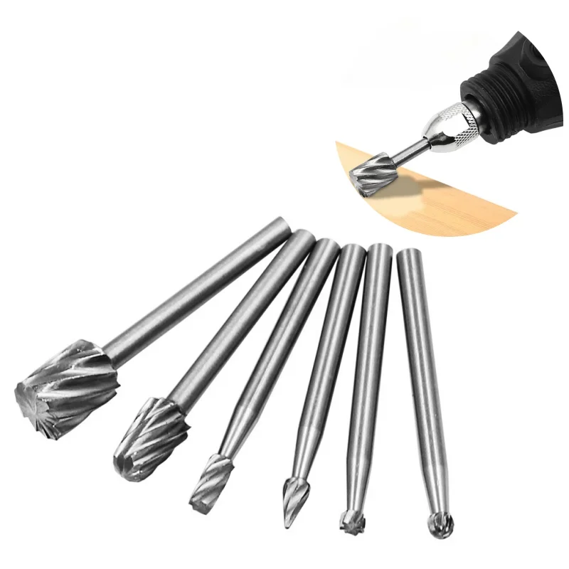 6Pcs-HSS-Routing-Router-Drill-Bits-Set-Milling-Cutter-Rotary-Burr-Tool ...