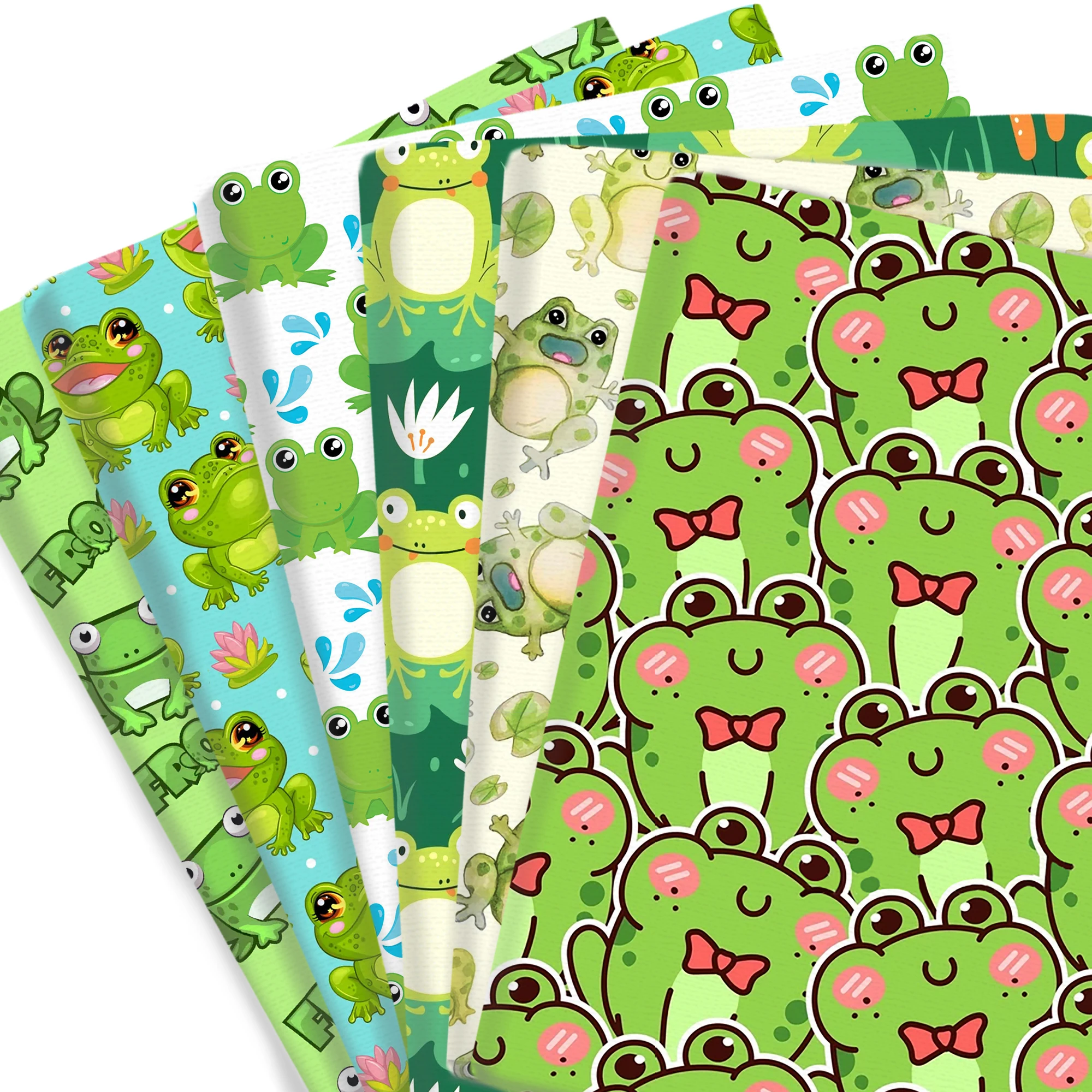 50-145cm-Frog-Animal-Patchwork-Printed-Polyester-Cotton-Fabric-Tissue ...
