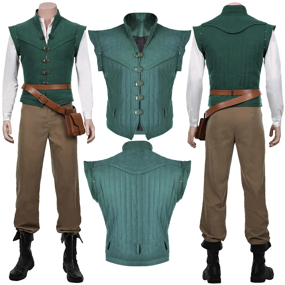 Men-Prince-Flynn-Cosplay-Rider-Costume-Fantasy-Adult-Uniform-Vest-Pants ...