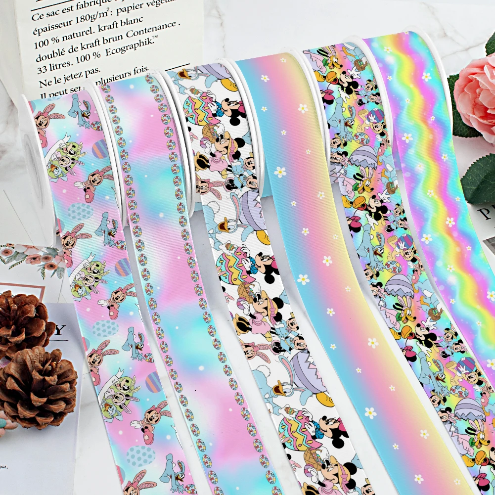 Mickey Mouse Grosgrain Ribbon | Mickey Printed Satin Ribbon | Disney ...