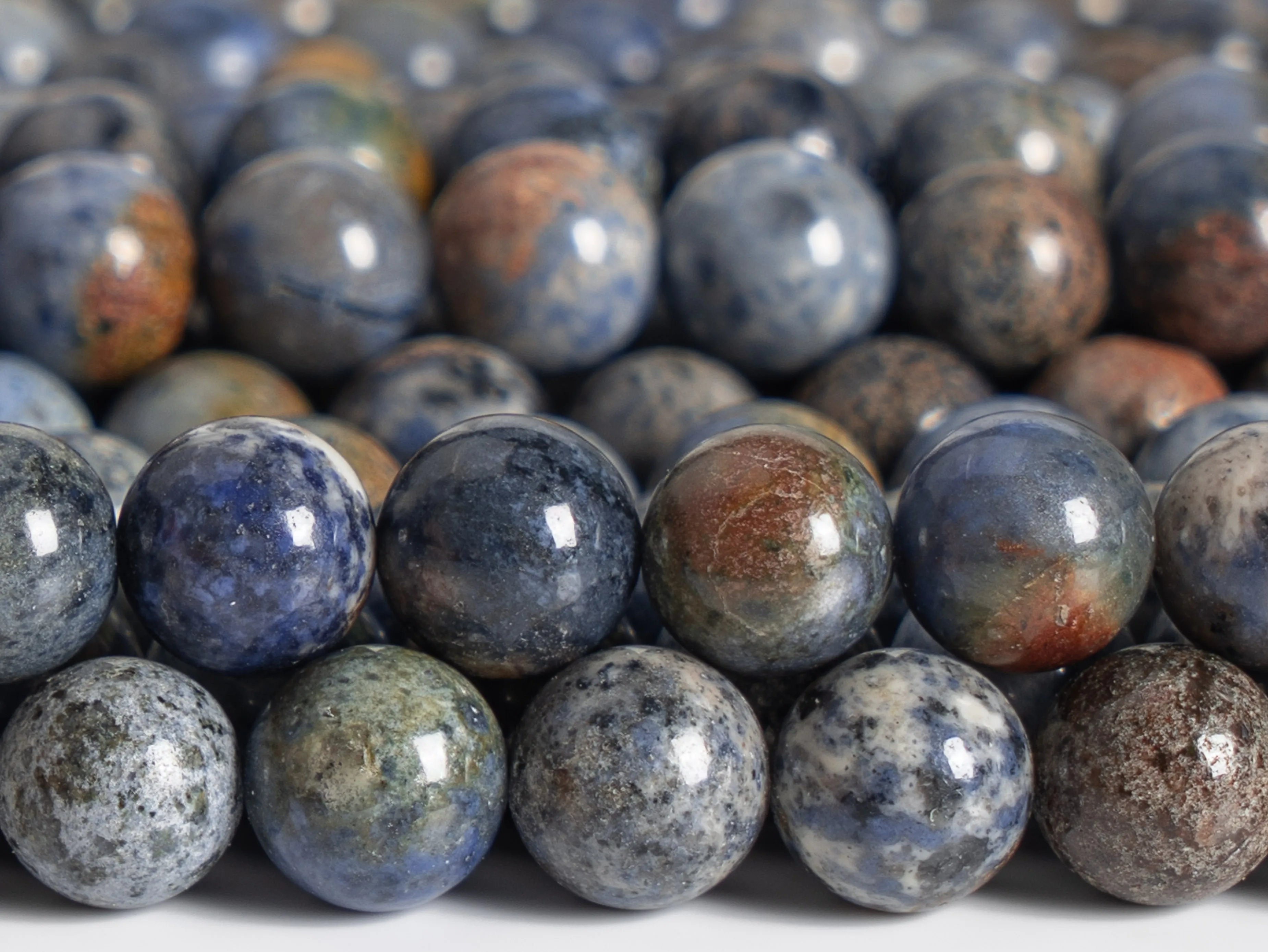 Natural-stone-Multicolor-Dumortierite-Beads-Grade-AAA-Gemstone-Loose ...