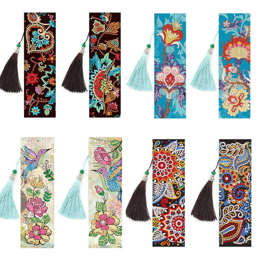 Diamond Painting Leather Bookmark | Diamond Painting Bookmark Books ...