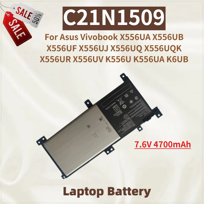 High Quality C21N1509 Replacement Laptop Battery 7.6V 4700mAh For Asus ...