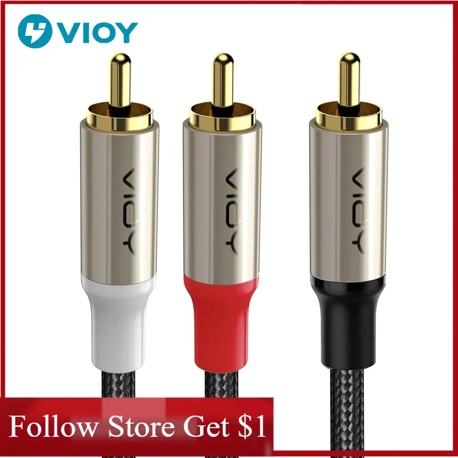 RCA-Splitter-Cable-RCA-Male-To-2-RCA-Male-Subwoofer-Audio-Cable-RCA-Y ...