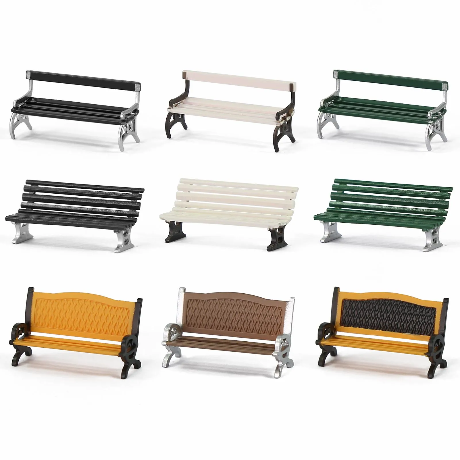 Evemodel-12pcs-HO-Scale-1-87-Garden-Park-Benches-Street-Platform ...