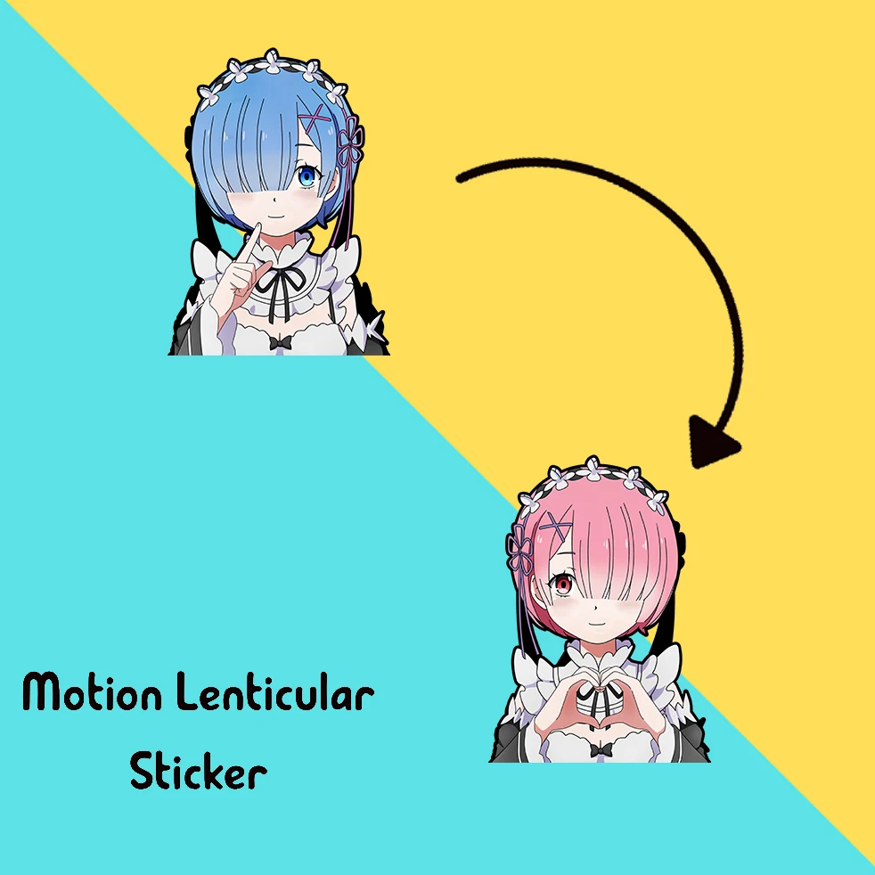 Rem Sticker Anime Re Zreo 3d Moving Stickers Car Sticker Cartoon ...