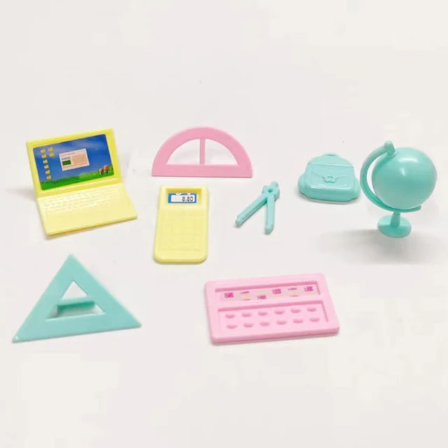 DollHouse Mini Simulation Miniature Creative School Supplies School Bag ...