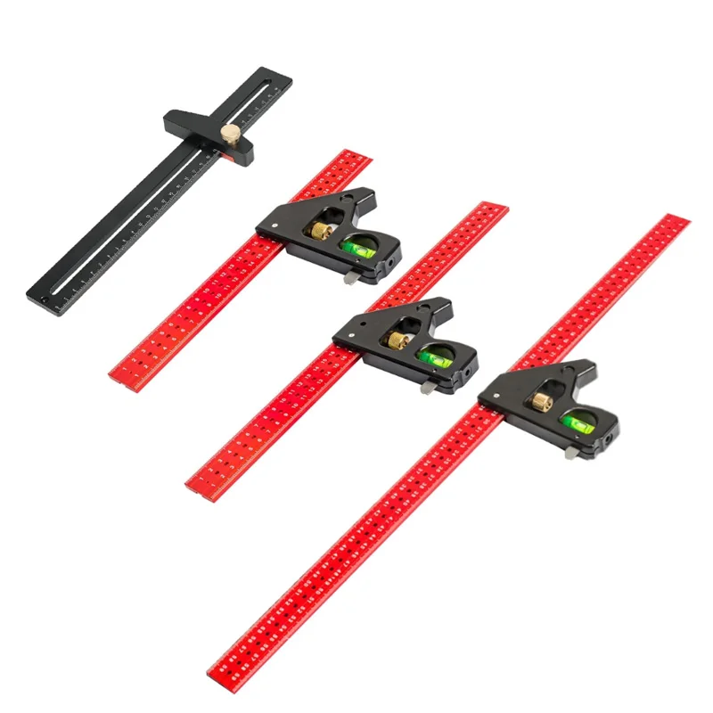 Aluminum-Alloy-Scale-Measure-Scribing-Ruler-T-Woodworking-Carpentry ...