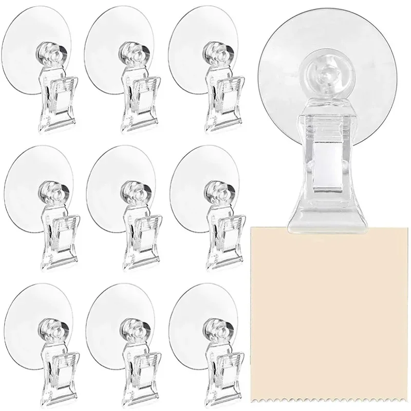 5-1Pcs-Plastic-Suction-Cup-Clips-Transparent-Sucker-Clamp-Bathroom ...