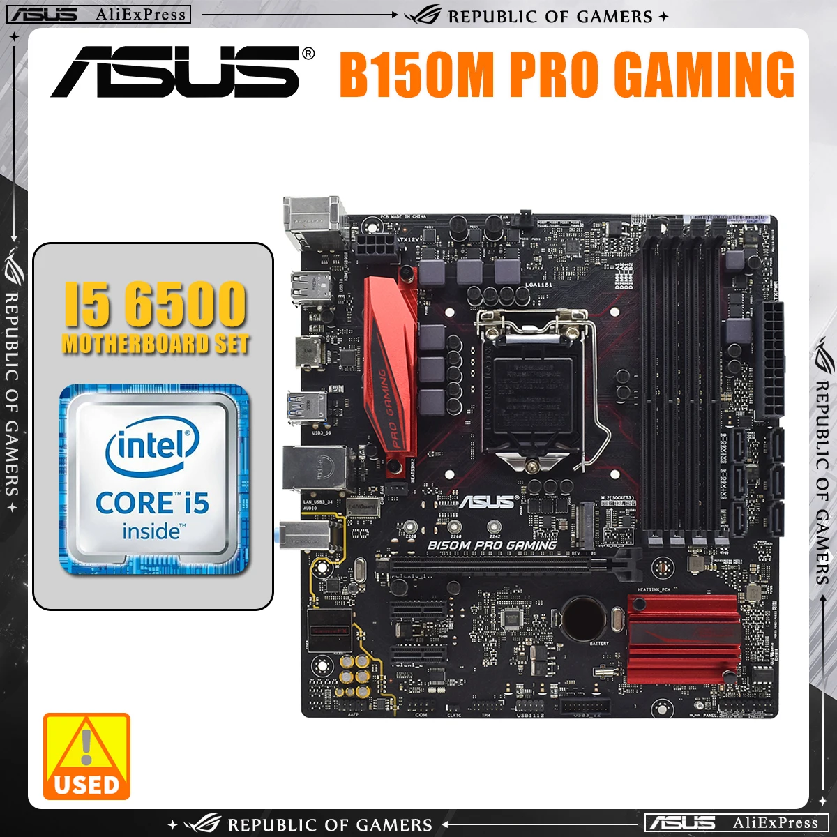 Conjunto-de-Placas-M-e-Gaming-Asus-B150M-PRO-LGA-1151-CPU-i5-6500-Intel-B150.jpg