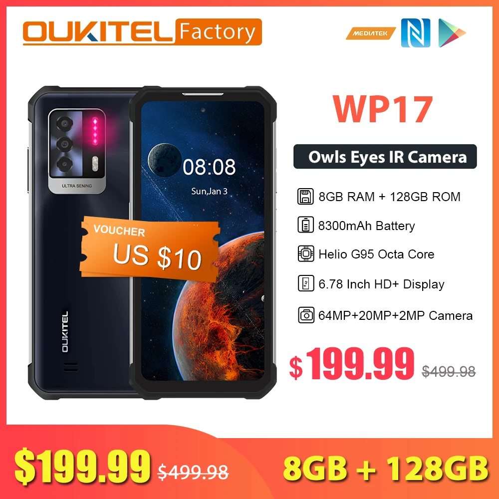OUKITEL-WP17-Smartphone-8300mAh-Battery-8GB-128GB-Octa-Core-Mobile ...