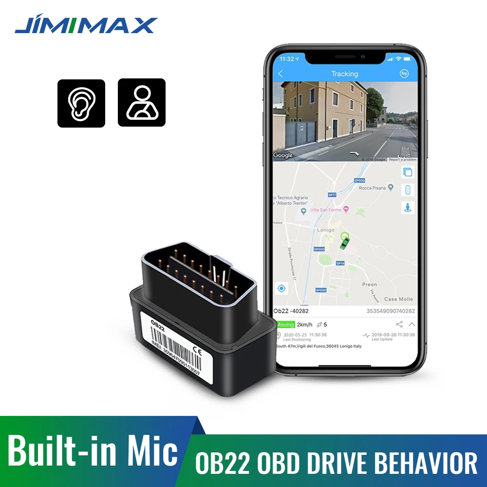 JIMIMAX-OB22-Mini-OBD-GPS-Tracker-Voice-Monitor-Car-Locator-16Pin-Plug ...