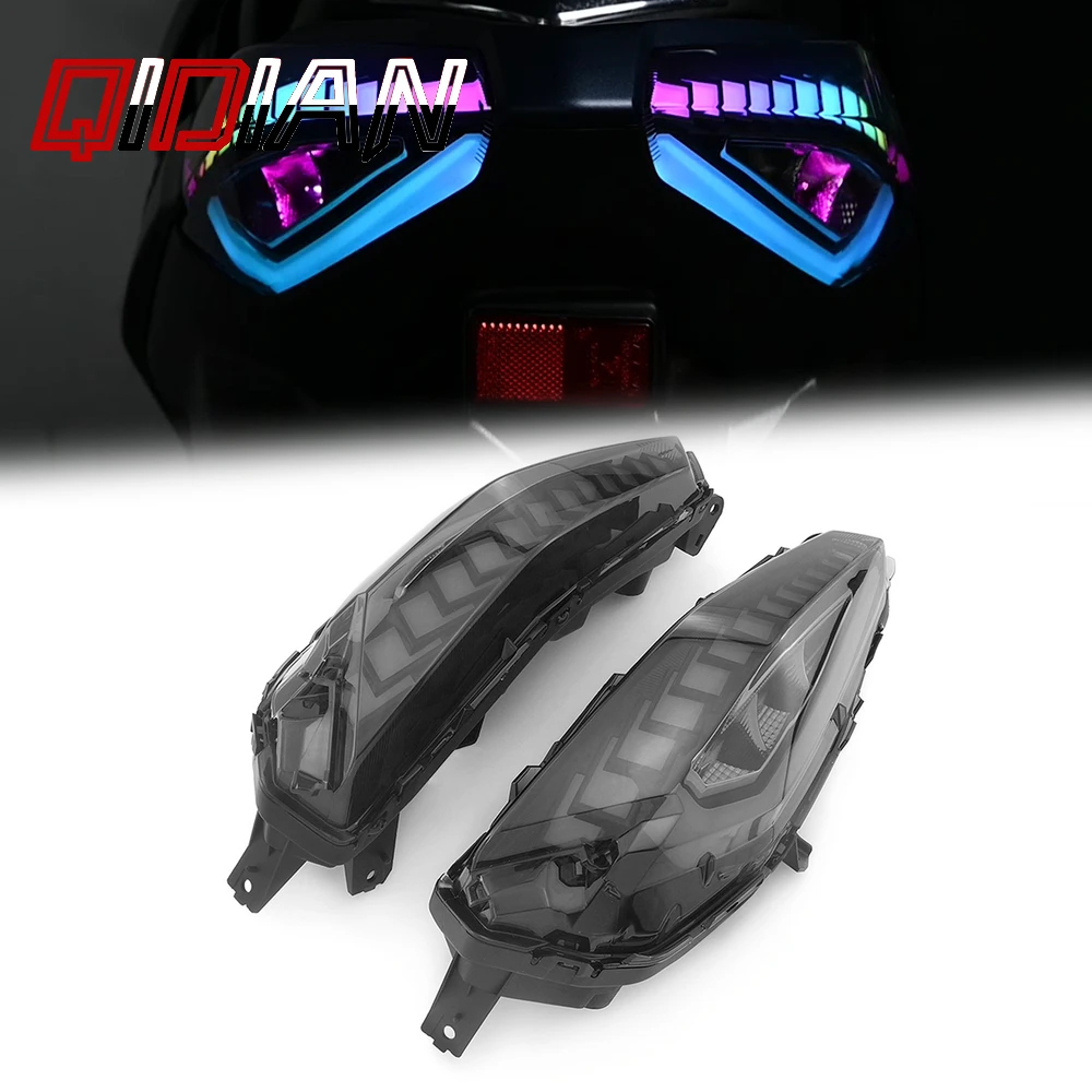 X-MAX-Motorcycle-Rear-Tail-Light-Assembly-Driving-Brake-Light-Color-RGB ...