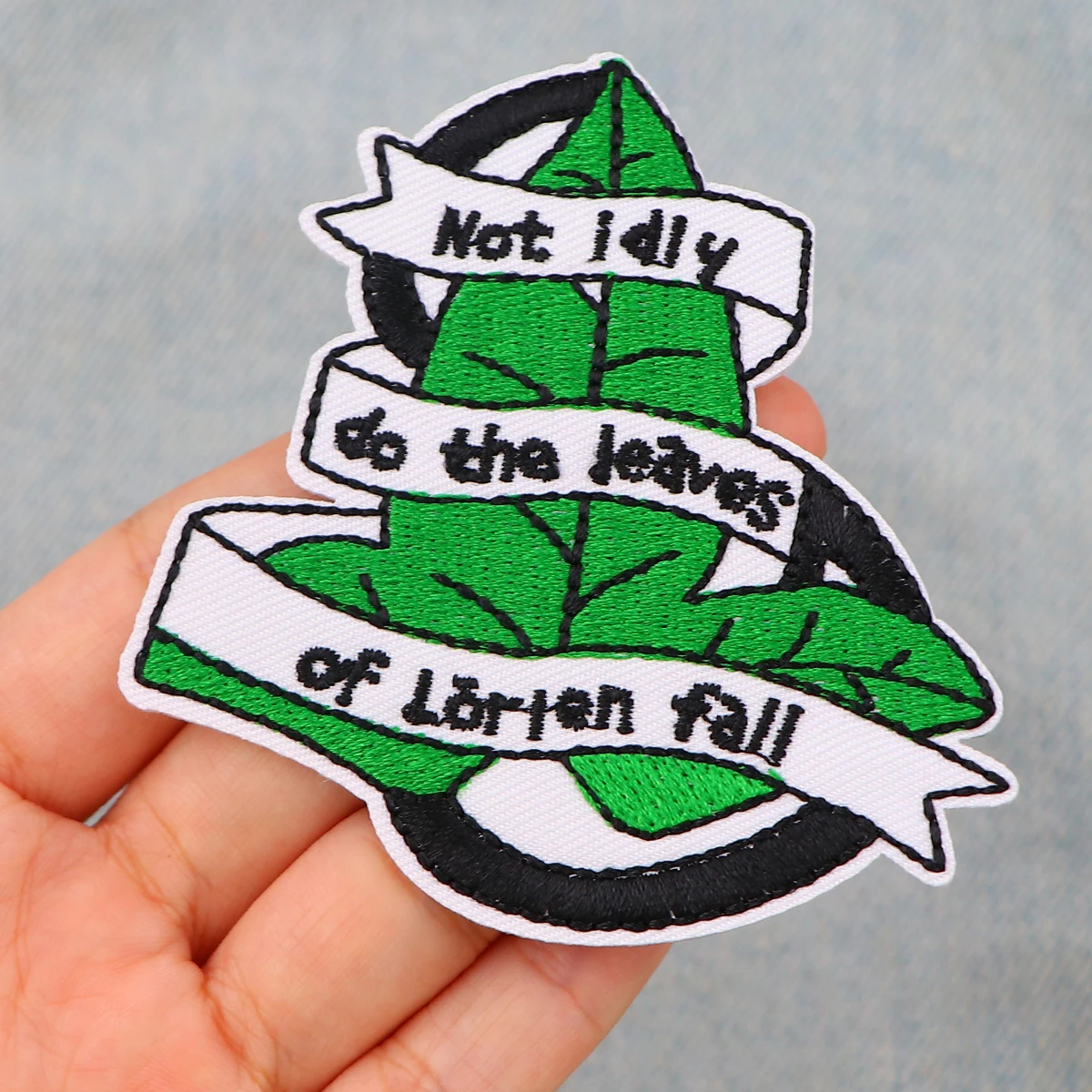 Green Leaves Patch Movie Cool Embroidery Patch Iron On Patches For ...