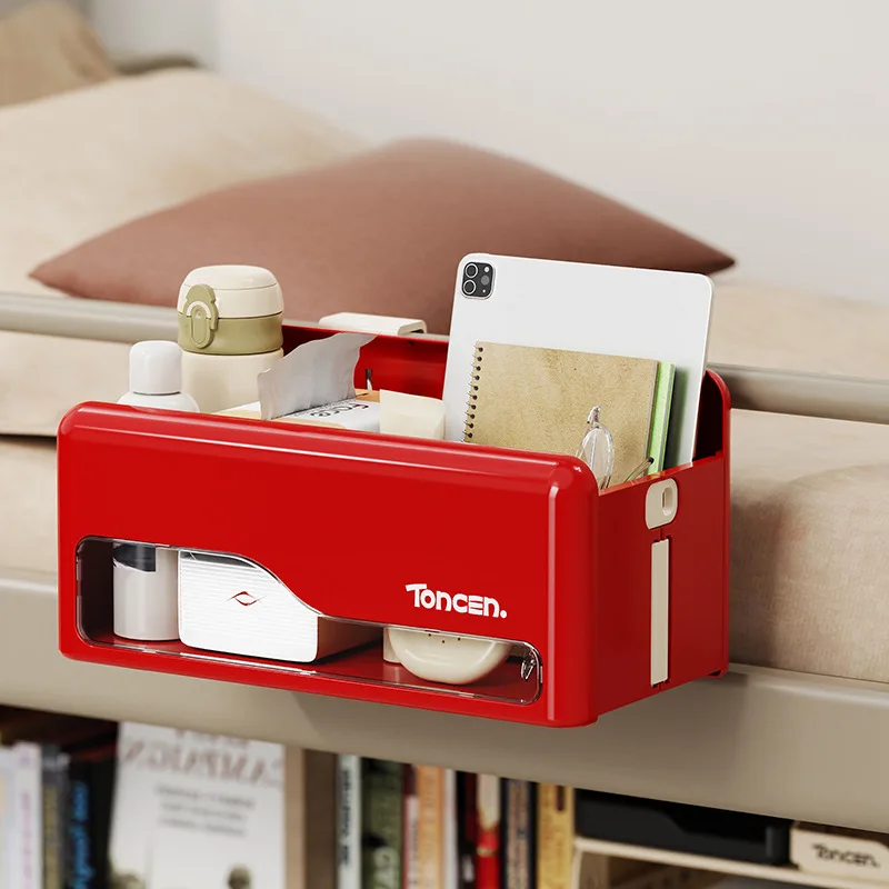 Foldable Desk Organizer No Drill Wall Mount Hanging Storage Box Space ...