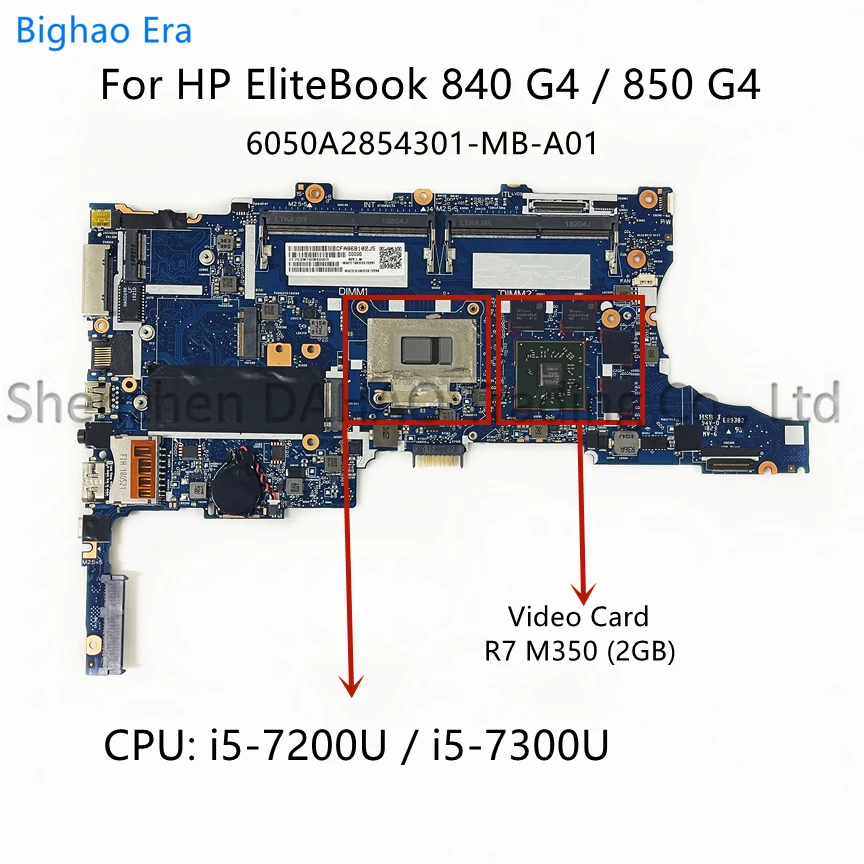 For-HP-EliteBook-840-G4-850-G4-Laptop-Motherboard-With-i5-i7-CPU-R7 ...