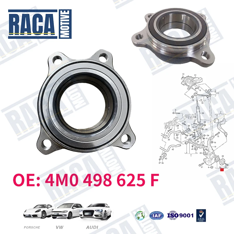 For Audi A4 A5 A6 Q5 S4 S5 Wheel Hub Bearing 8W0407625K 8W0407625M ...