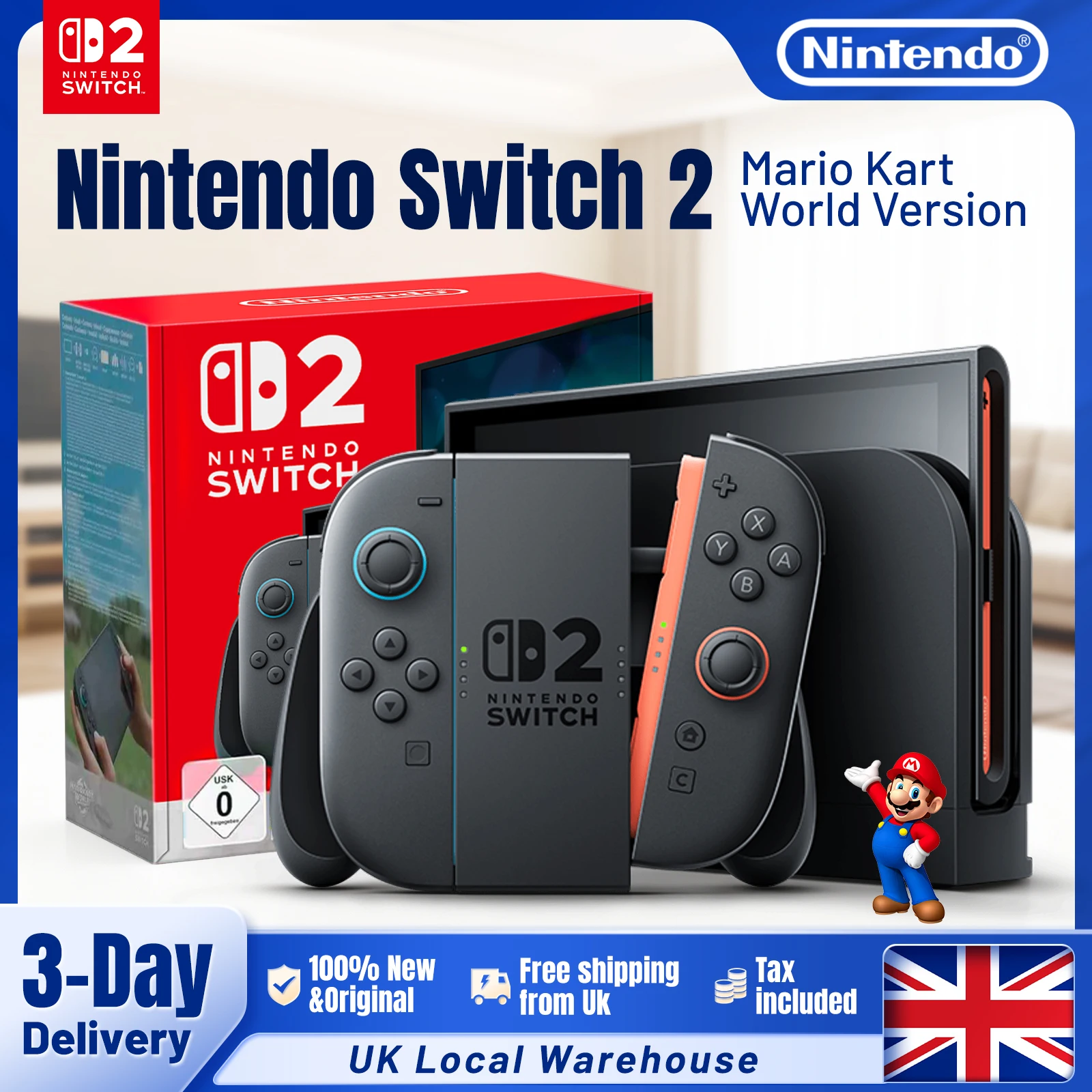Nintendo Switch 2 Game Console 7.9-inch LCD NS2 Handheld Game Console ...