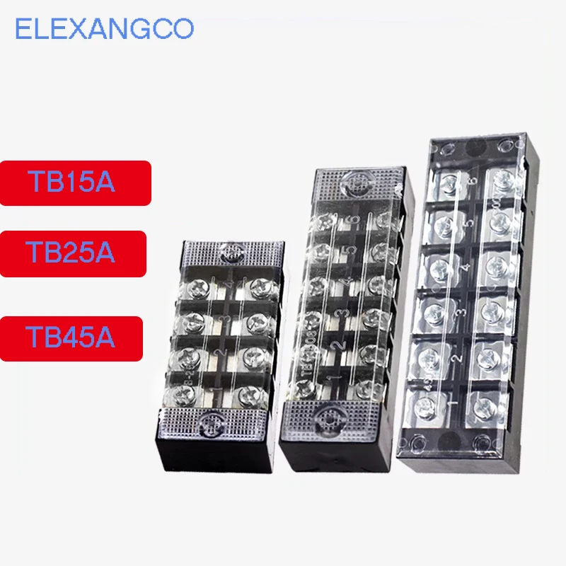 TB-1512-2512-Copper-wiring-terminal-3-4-5-6-8-10-Current-Terminal-block ...
