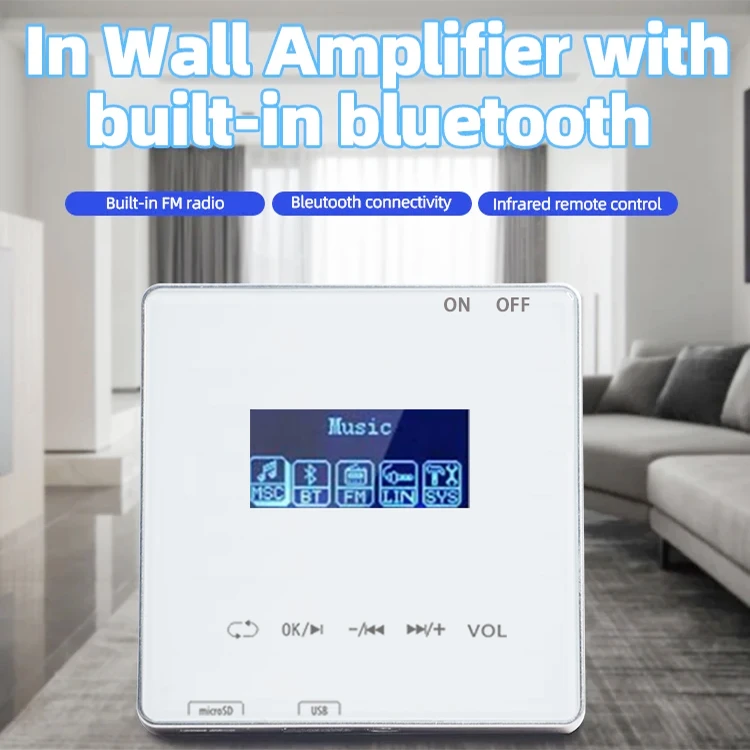 Smart Home In Wall Volume Control With 20W x 2CH Amplifier Audio Water ...