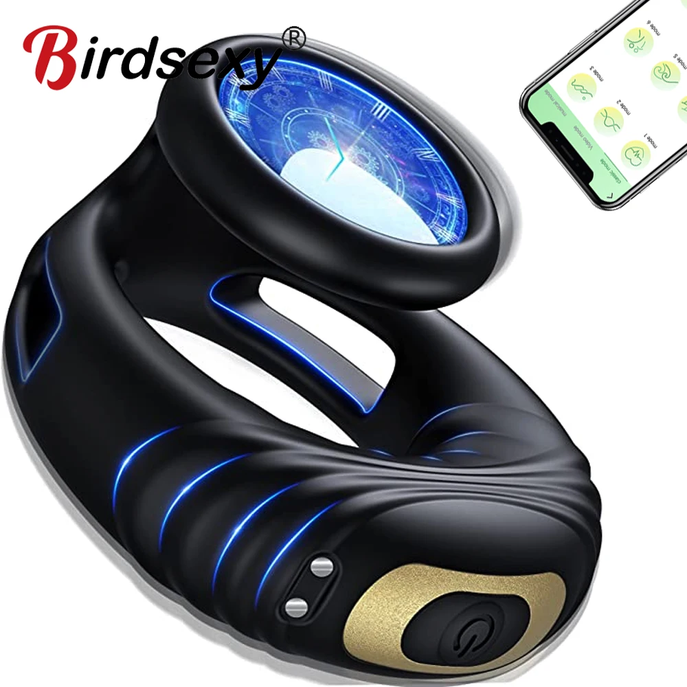 Bluetooth Wireless Remote Control Vibrating Cock Ring Delayed ...