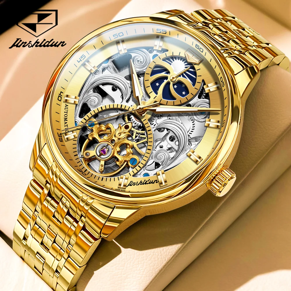 JSDUN-Elegant-Luxury-Watches-for-Men-Original-Waterproof-Skeleton ...