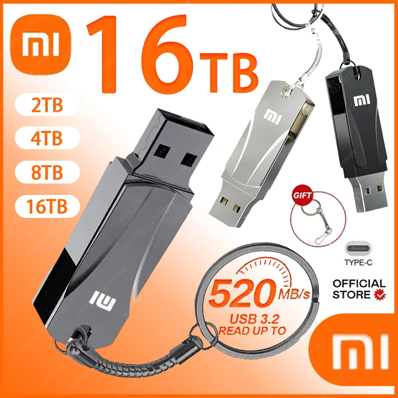 Xiaomi-unidad-Flash-USB-3-2-de-16TB-Pen-Drive-de-transferencia-de-alta ...