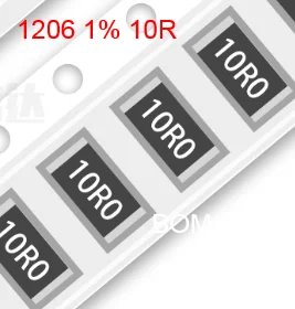 Resistencia SMD 1206, 1%, 10R, 10 ohm, 10R0, 1/4W, 0,25 W, nuevo en ...