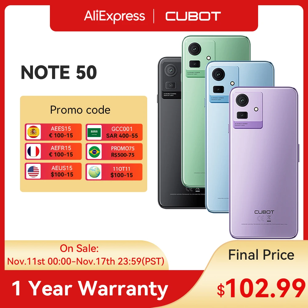 Cubot-NOTE-50-Smartphone-6-56-16GB-256GB-90Hz-Refresh-Rate-5200mAH-50MP ...
