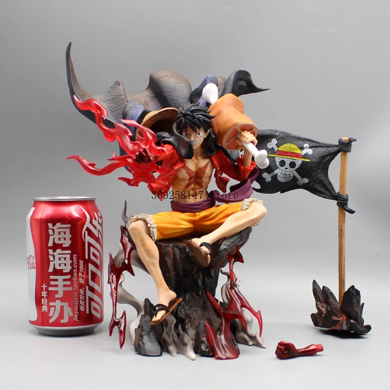 26cm-Anime-One-Piece-Luffy-Figures-GK-Multiple-Forms-Sitting-Posture ...