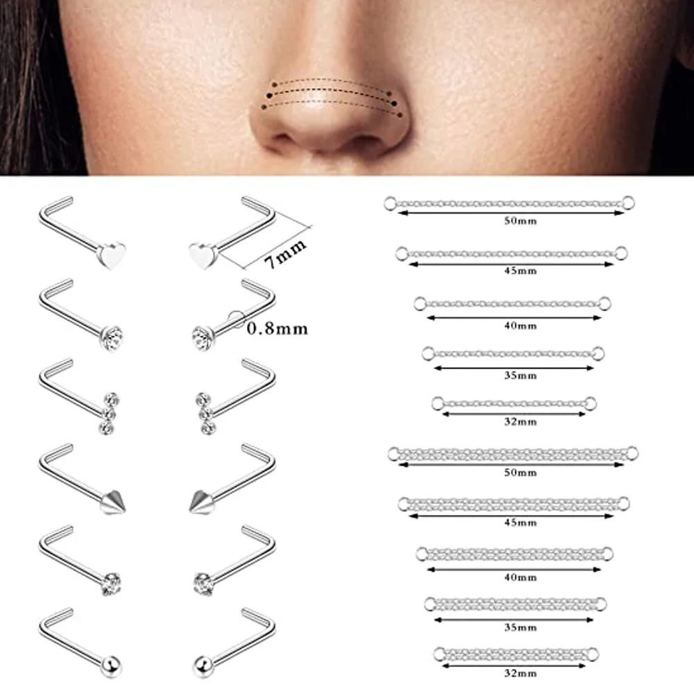 Nose Piercing Stud Sizes Chart