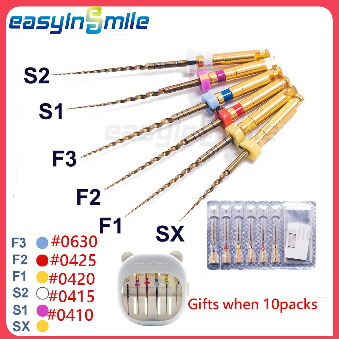 Easyinsmile-6Pc-Dental-Endo-X-Pro-Gold-Taper-Rotary-Files-Endodoncia ...