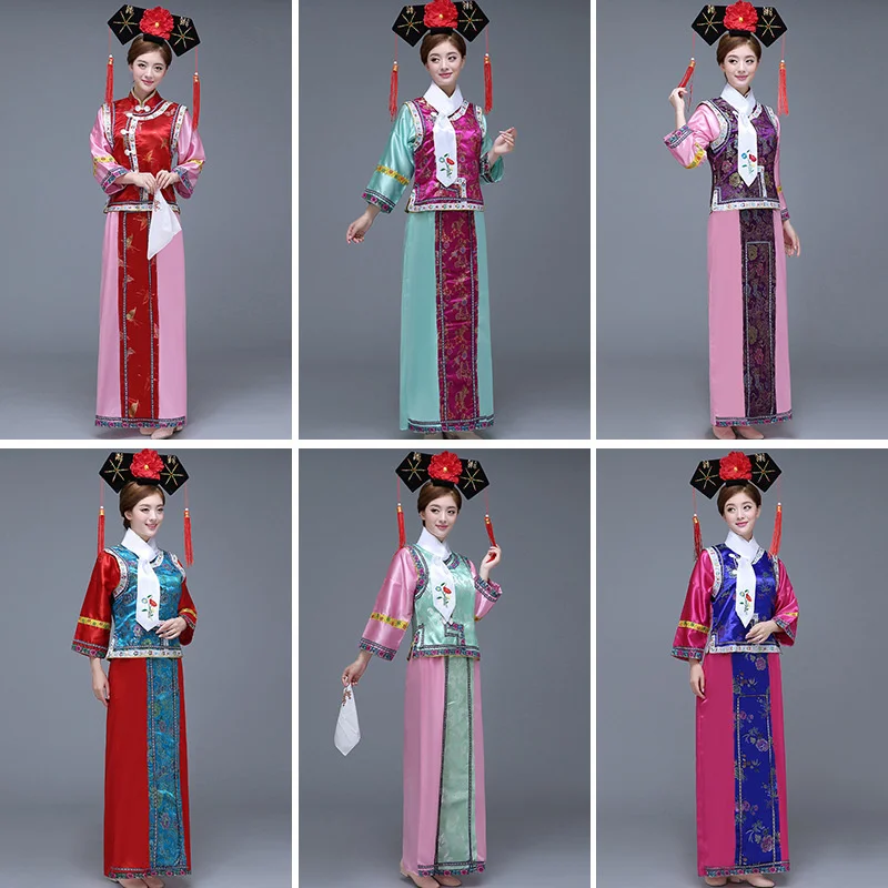 Plus Size Chinese Tradition Costume Women The Qing Dynasty Costume ...
