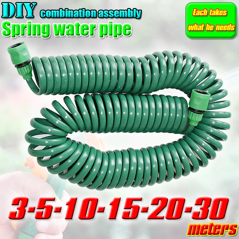 Various-Lengths-of-Spring-Retractable-Hose-DIY-Nozzle-Joints-Balcony ...