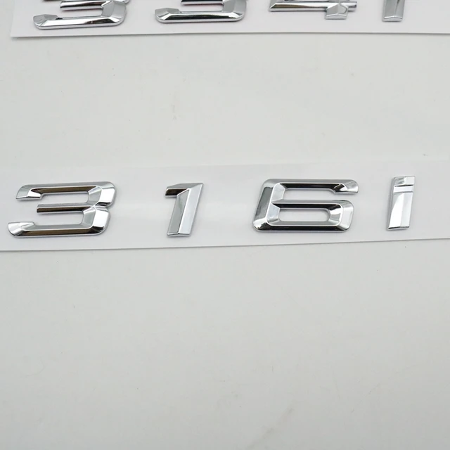 Car Trunk Rear Emblem Logo Stickers Badge Chrome Letters 318i 323i 320i ...