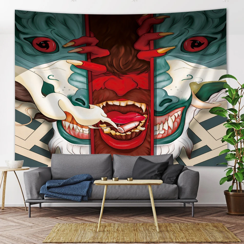 Devil-Large-Size-Tapestry-Psychedelic-Scene-Mandala-Home-Decor-Art ...
