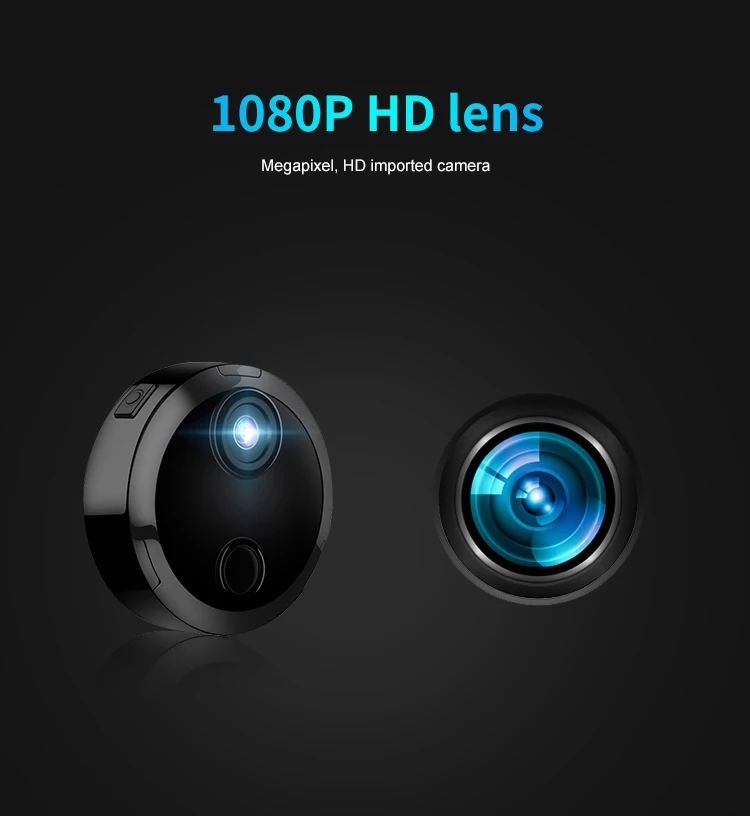 Mini Camera 1080P/2K Night Vision Smart Home Surveillance Cameras with ...