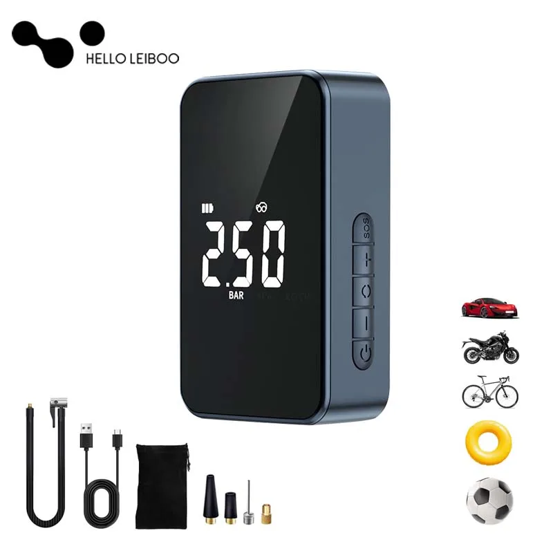 LEIBOO-Car-Air-Pump-Full-Screen-Digital-Display-Wireless-Air-Compressor ...