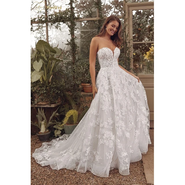 Lace Up Back Wedding Dresses