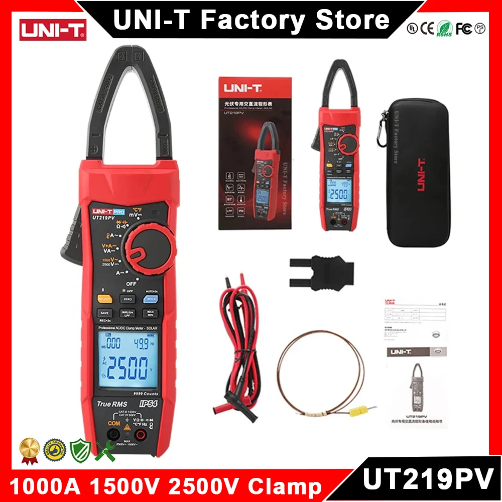 UNI-T-UT219PV-Clamp-Meter-Bluetooth-Digital-1500V-2500V-Multimeter ...