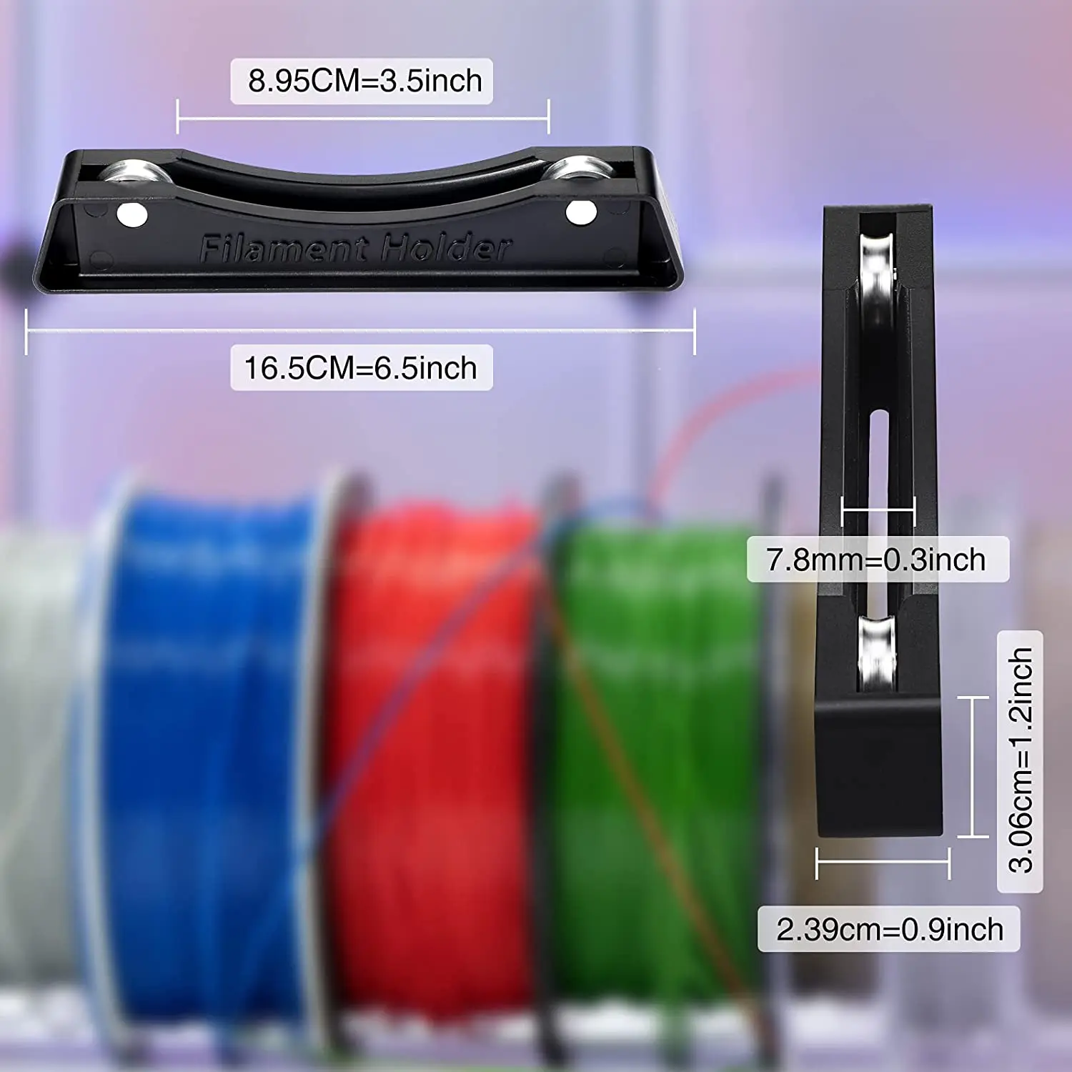 A set Bearing Design Filament Spool Holder Fits All Spools & All Filam ...