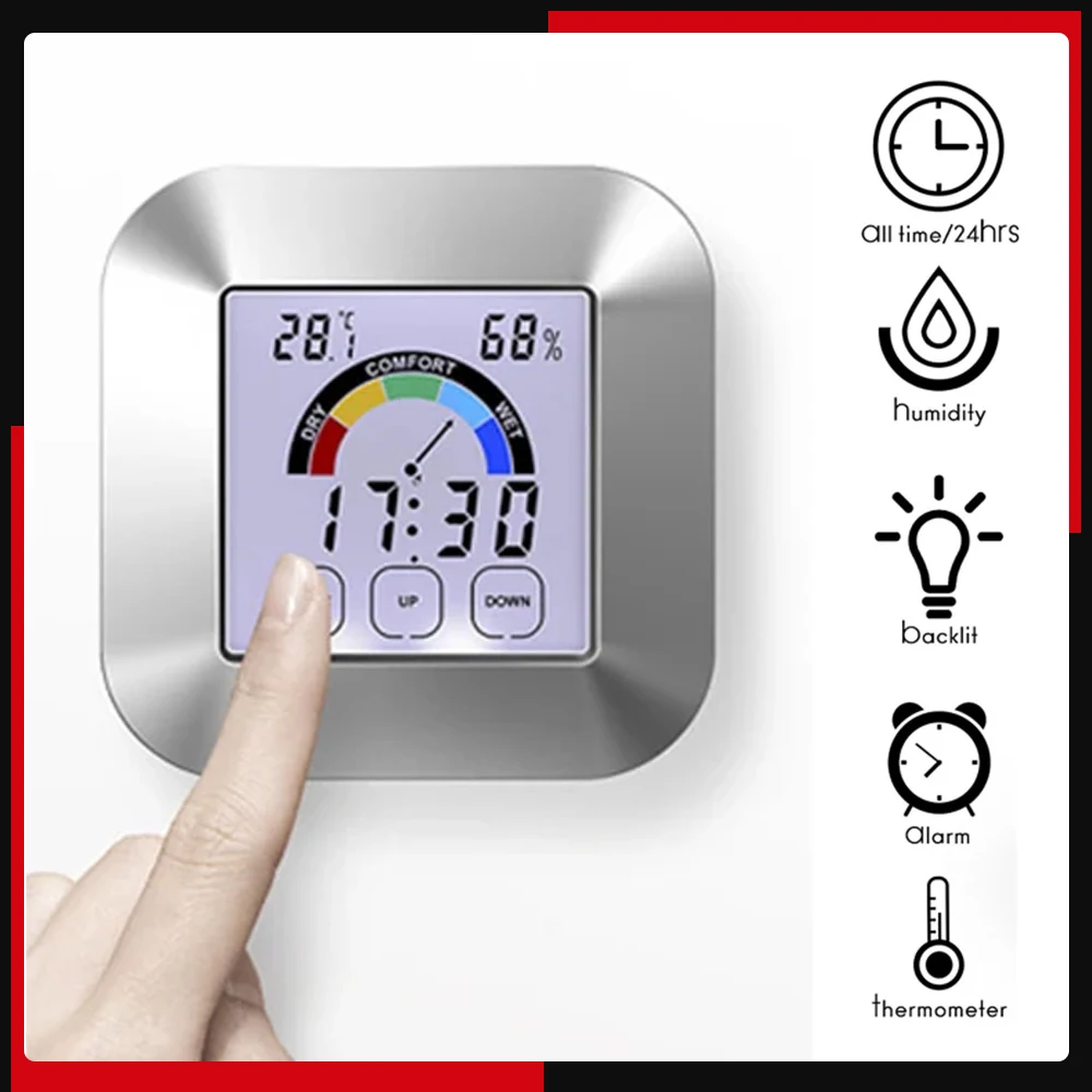 LCD-Touch-Screen-Electronic-Digital-Temperature-Humidity-Meter-Indoor ...